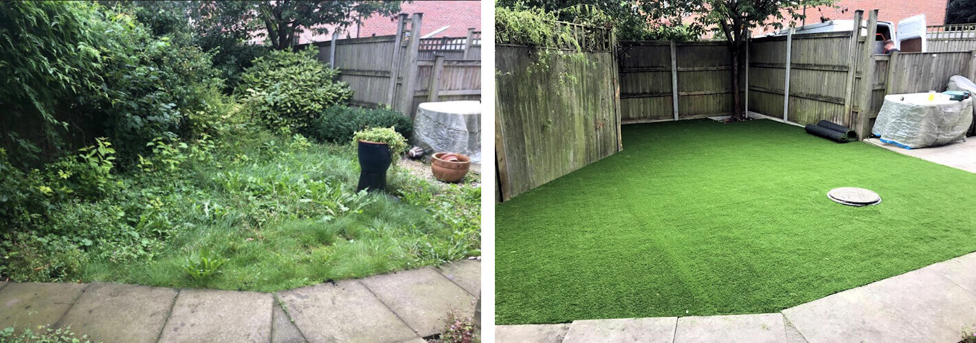 ArtificialGrass Installers - before and after photos